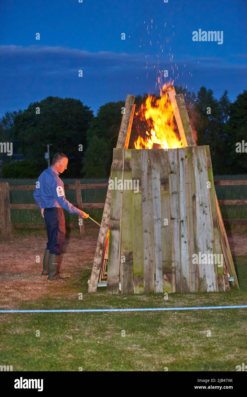 Bickington, Devon, UK. 2nd June 2022. David Briddock, (Royal Navy, Retired) Chairman of the ...
