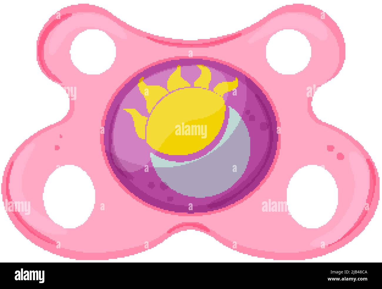 pink pacifier baby color icon vector illustration Stock Vector Image ...