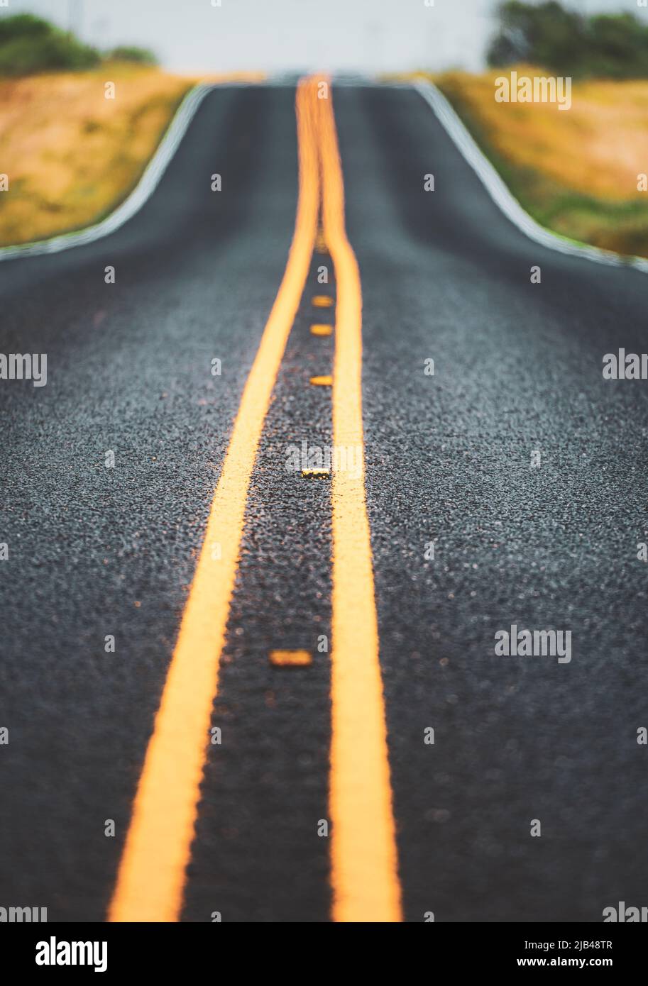 Asphalt texture, way background. Side view asphalt road on sunny summer ...