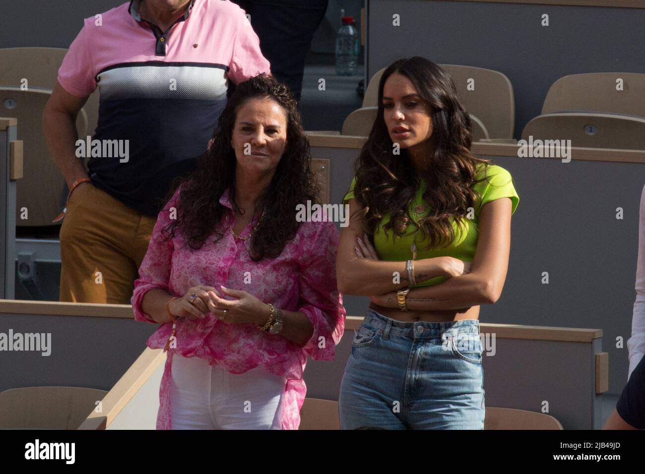Paris, France. 2nd June 2022. Maite Paz, Jade Foret in the stands ...