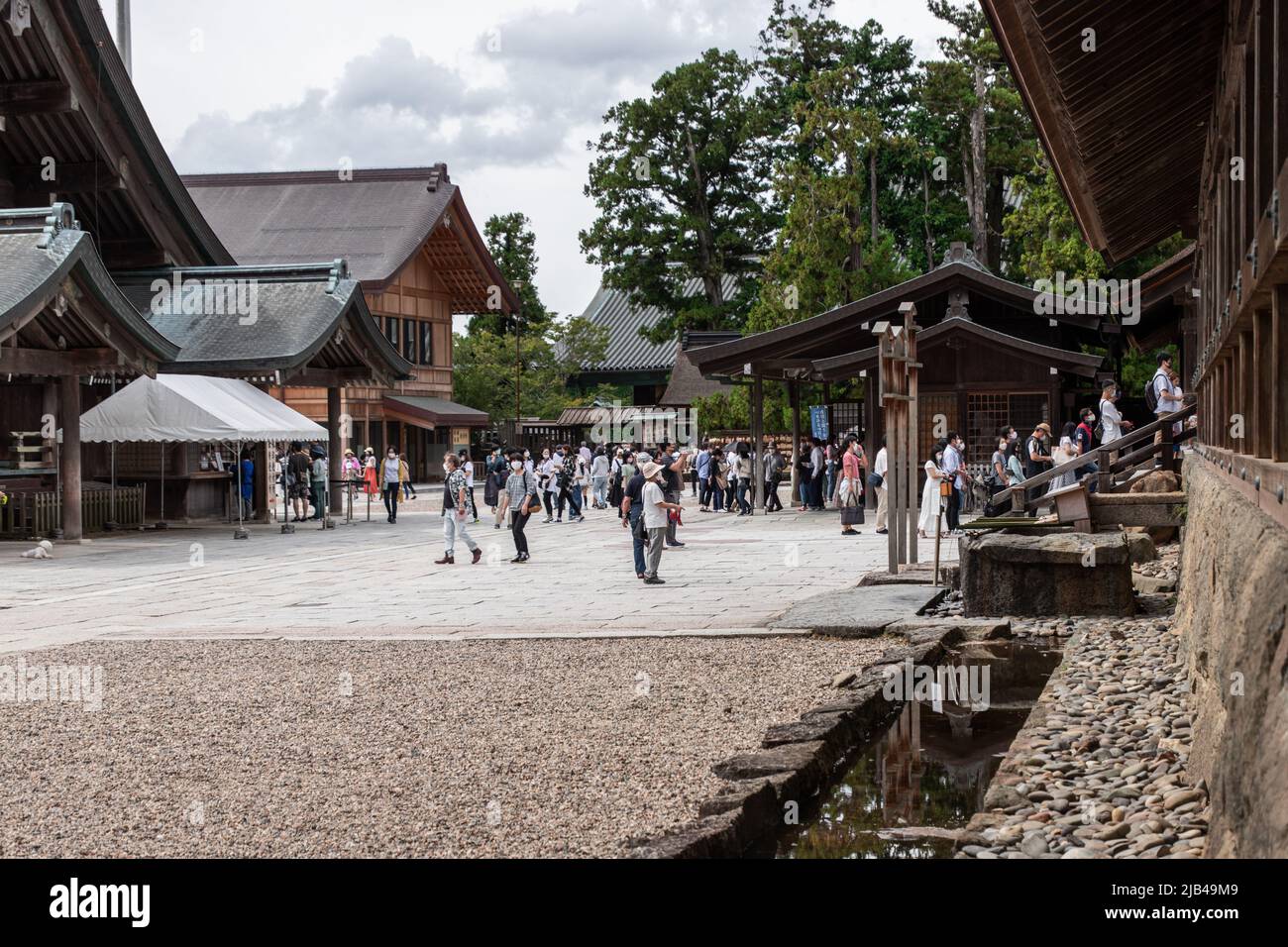 Izumo, Shimane, JAPAN - Sep 22 2020 : The entrance of Honden (main ...