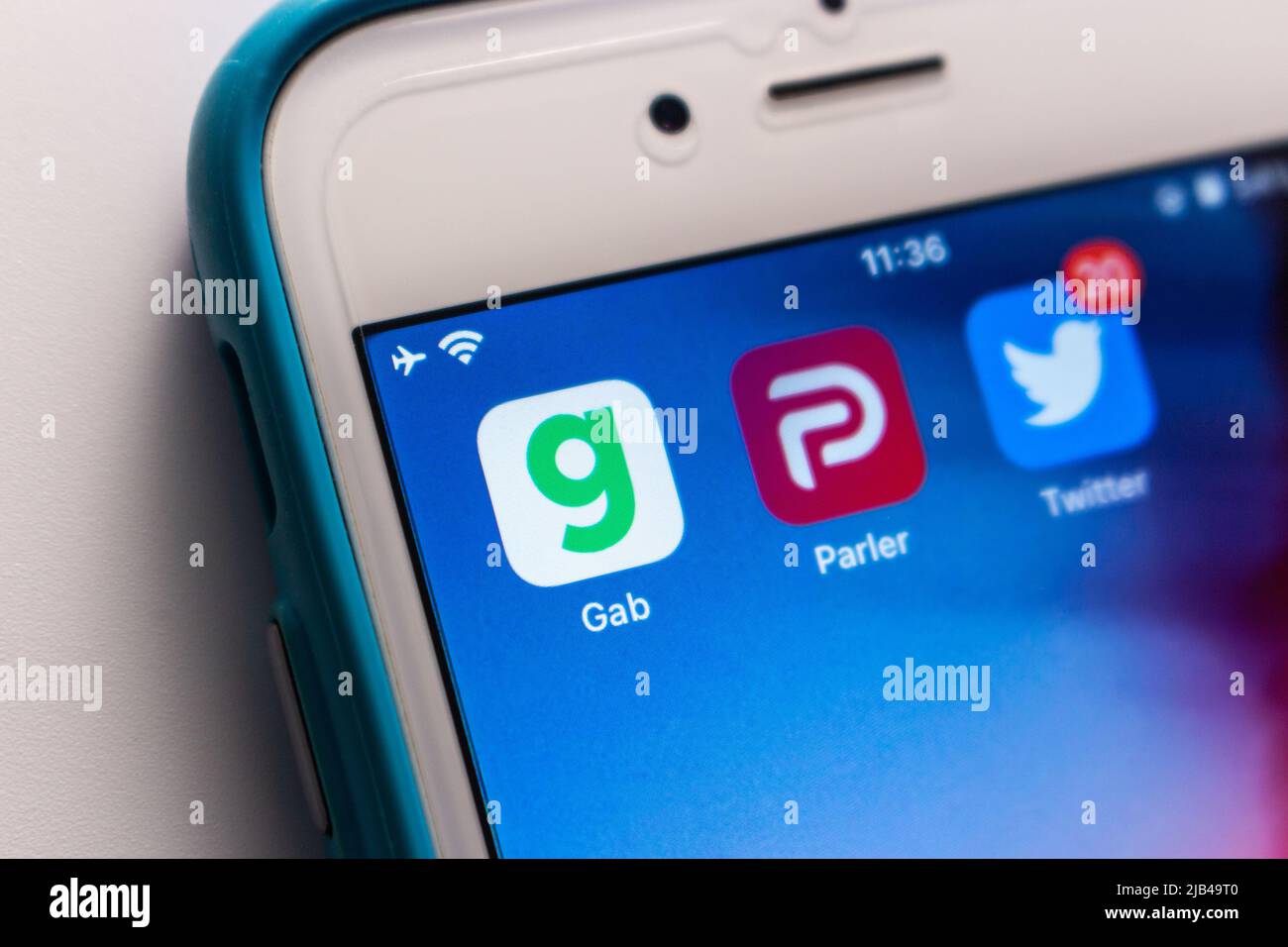 Gab social media platform hi-res stock photography and images - Alamy