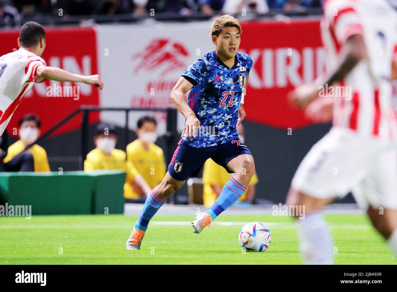 Hokkaido, Japan. 2nd June, 2022. Ritsu Doan (JPN) Football/Soccer : KIRIN Challenge Cup 2022 ...
