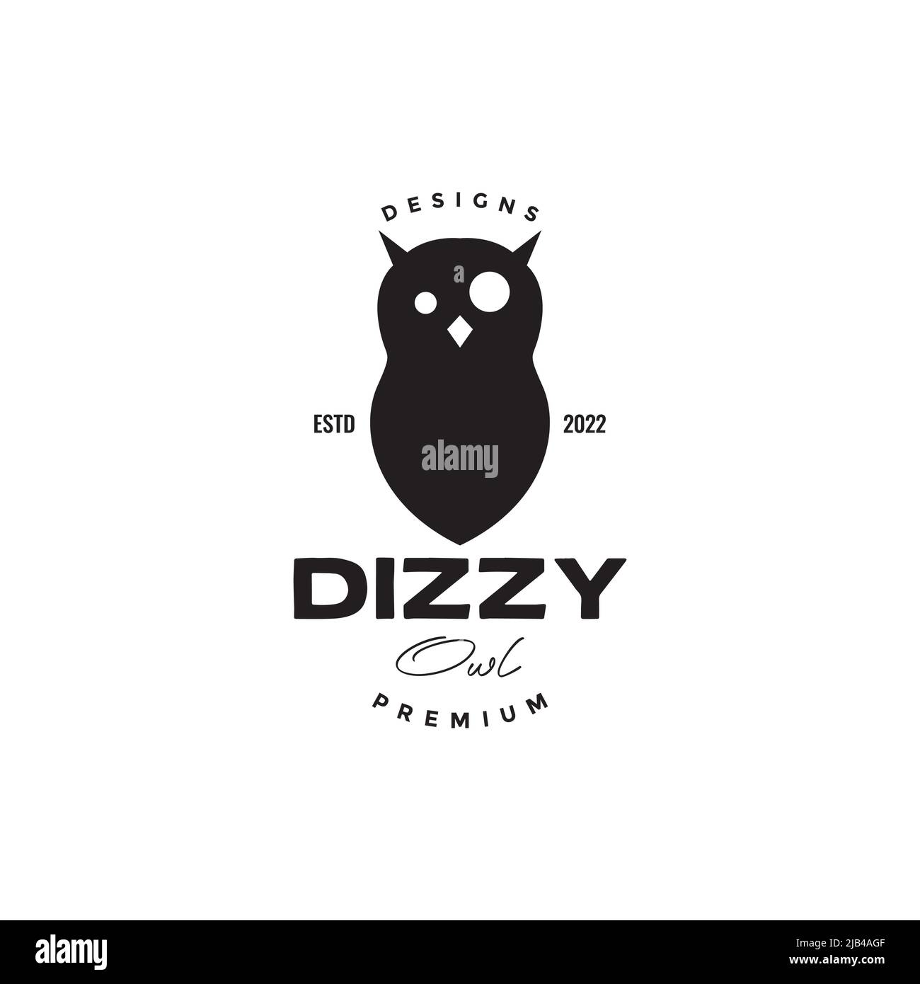 dizzy bird owl logo design vector graphic symbol icon illustration ...