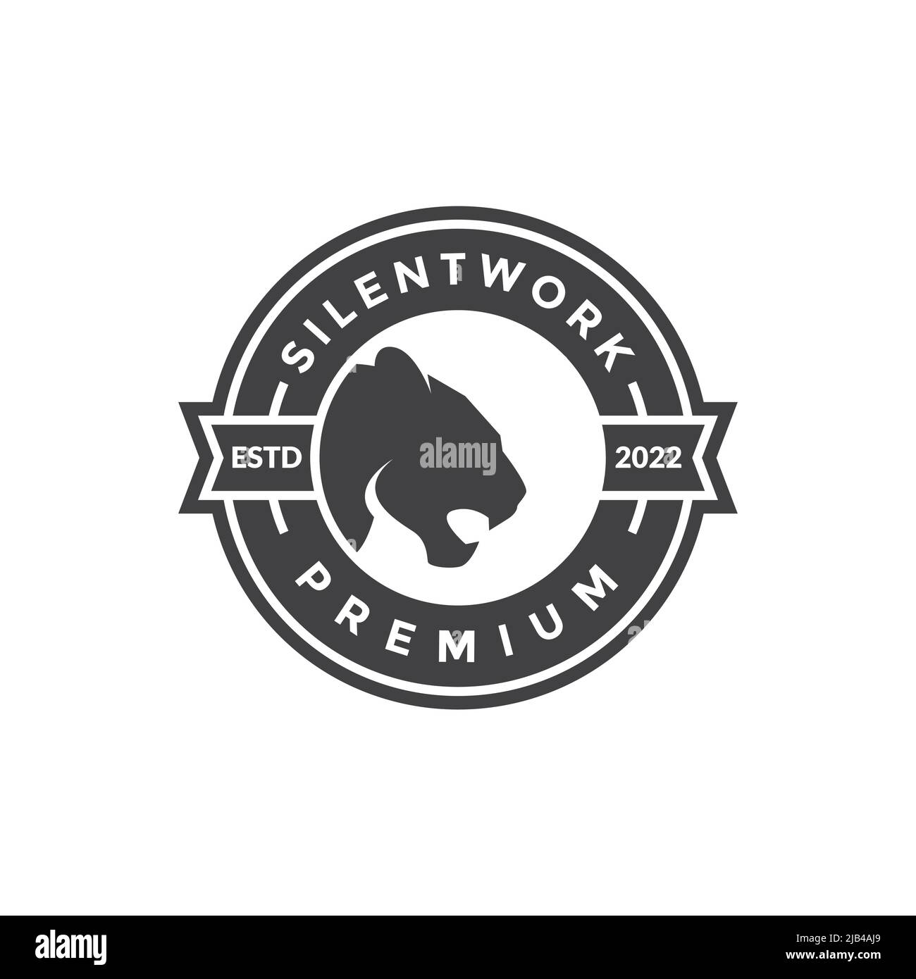 badge with head leopard tiger logo design vector graphic symbol icon ...