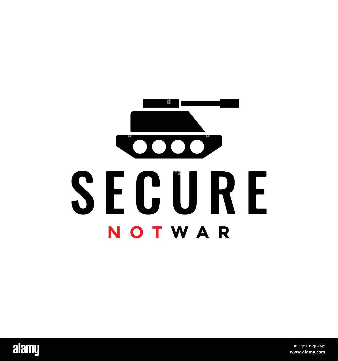 simple tank stop war logo design vector graphic symbol icon ...