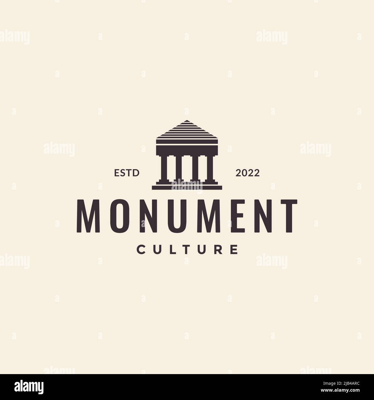 monument pillar hipster logo design vector graphic symbol icon ...