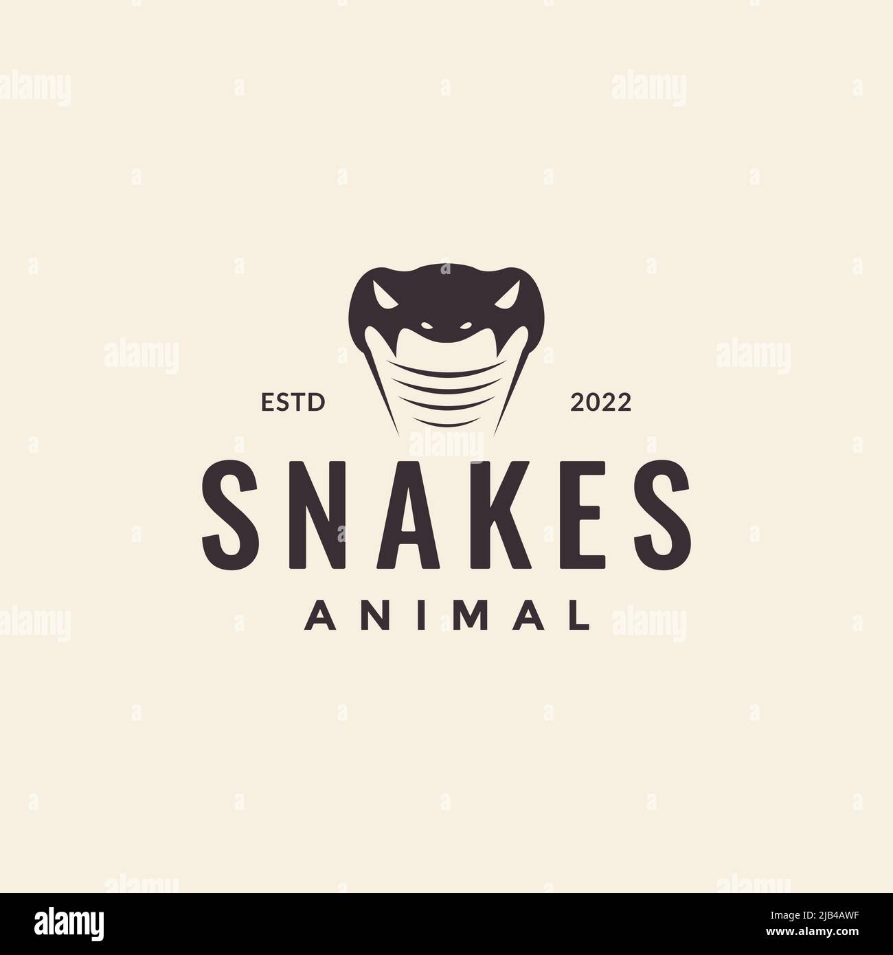 head cobra snake hipster logo design vector graphic symbol icon ...