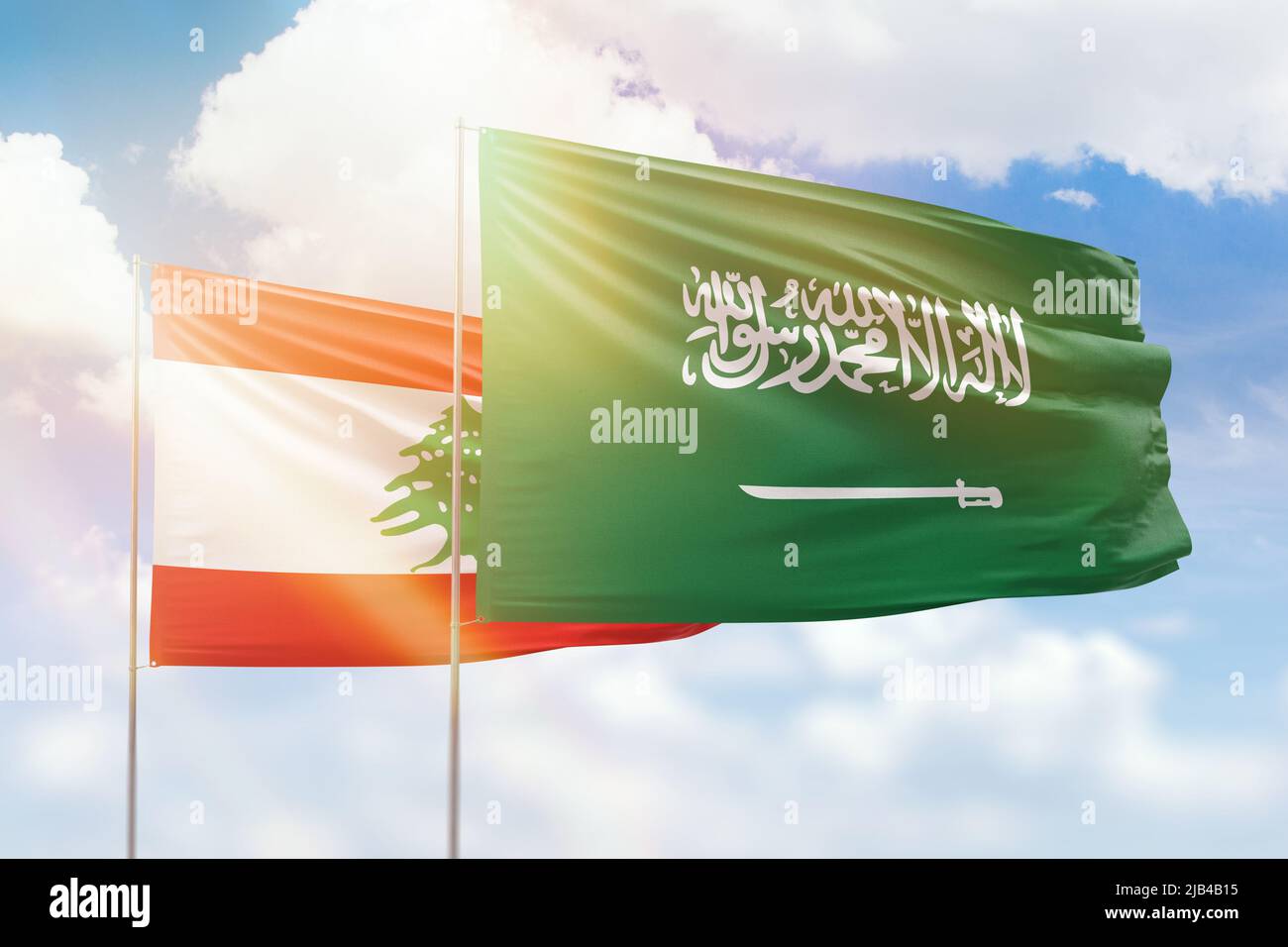 Saudi arabia lebanon flag hi-res stock photography and images - Alamy