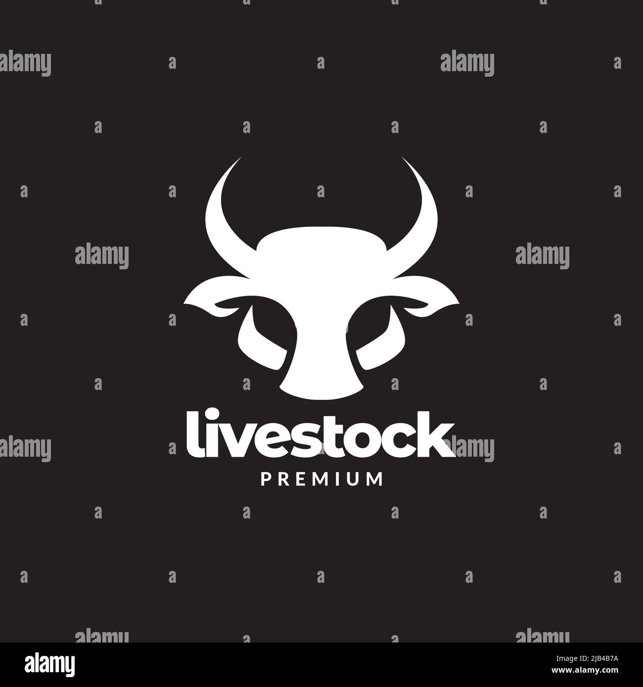 modern shape head cow logo design vector graphic symbol icon ...