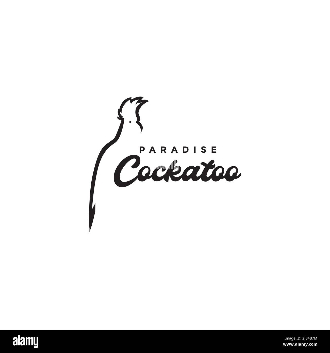 minimal modern shape bird cockatoo logo design vector graphic symbol ...