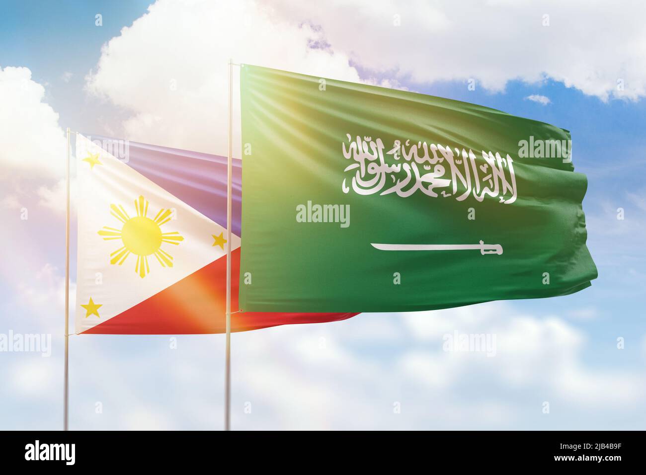 Saudi arabia philippines flag hi-res stock photography and images - Alamy