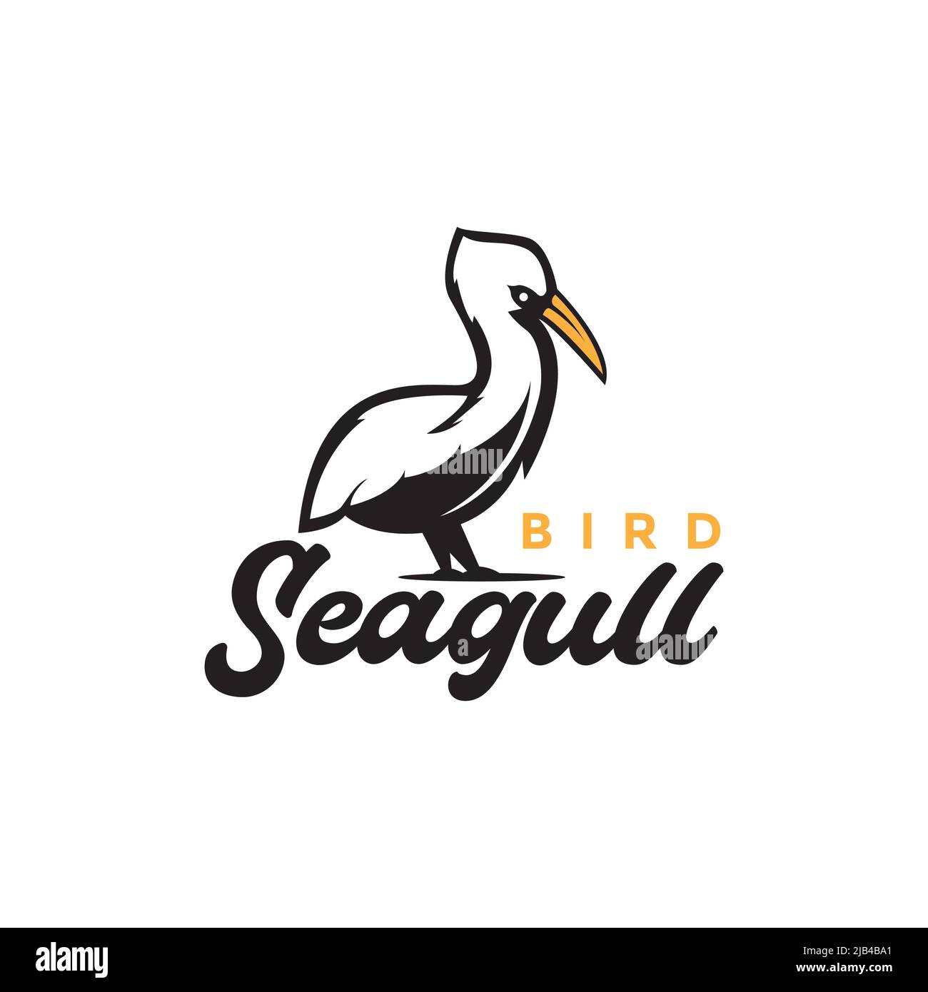 simple vintage bird seagull logo design vector graphic symbol icon ...