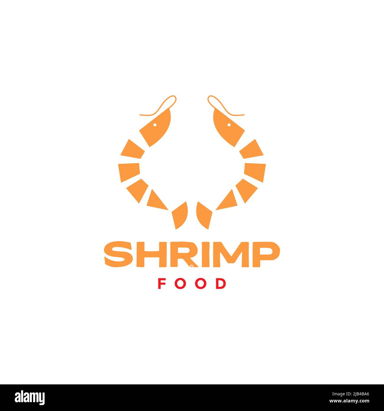 flat minimal seafood shrimp logo design vector graphic symbol icon ...