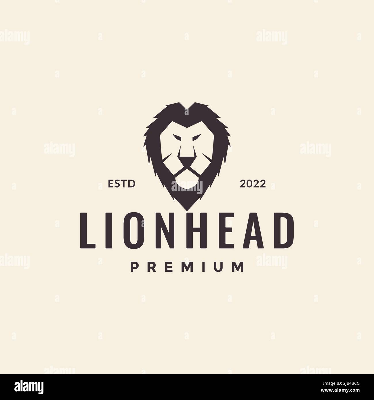head lion simple hipster logo design vector graphic symbol icon ...