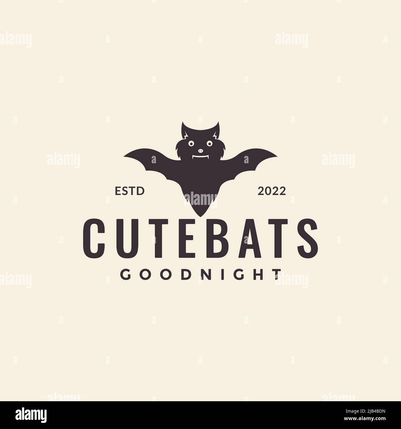 little bat hipster logo design vector graphic symbol icon illustration ...