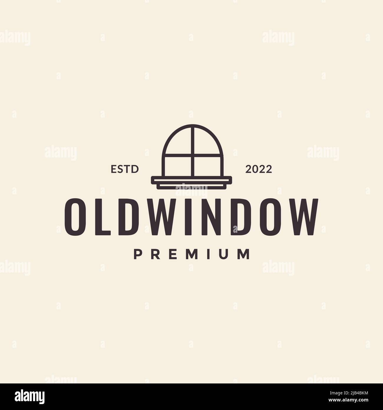 line curve old window hipster logo design vector graphic symbol icon ...