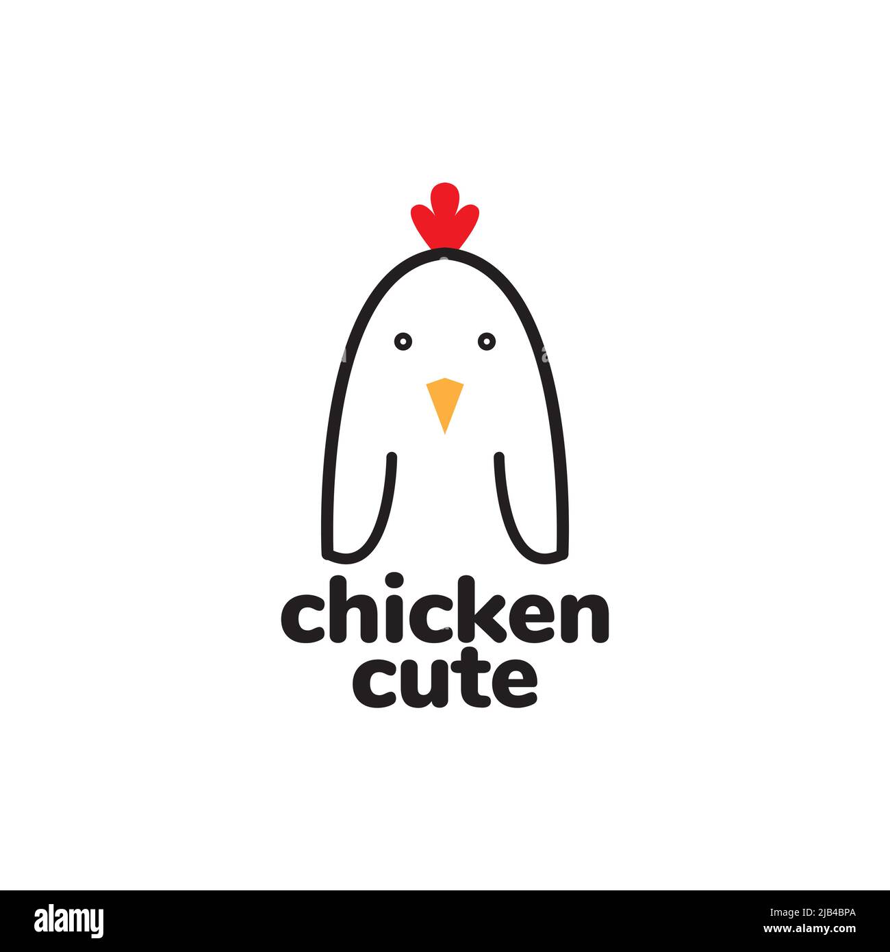 line cute minimal chick logo design vector graphic symbol icon ...
