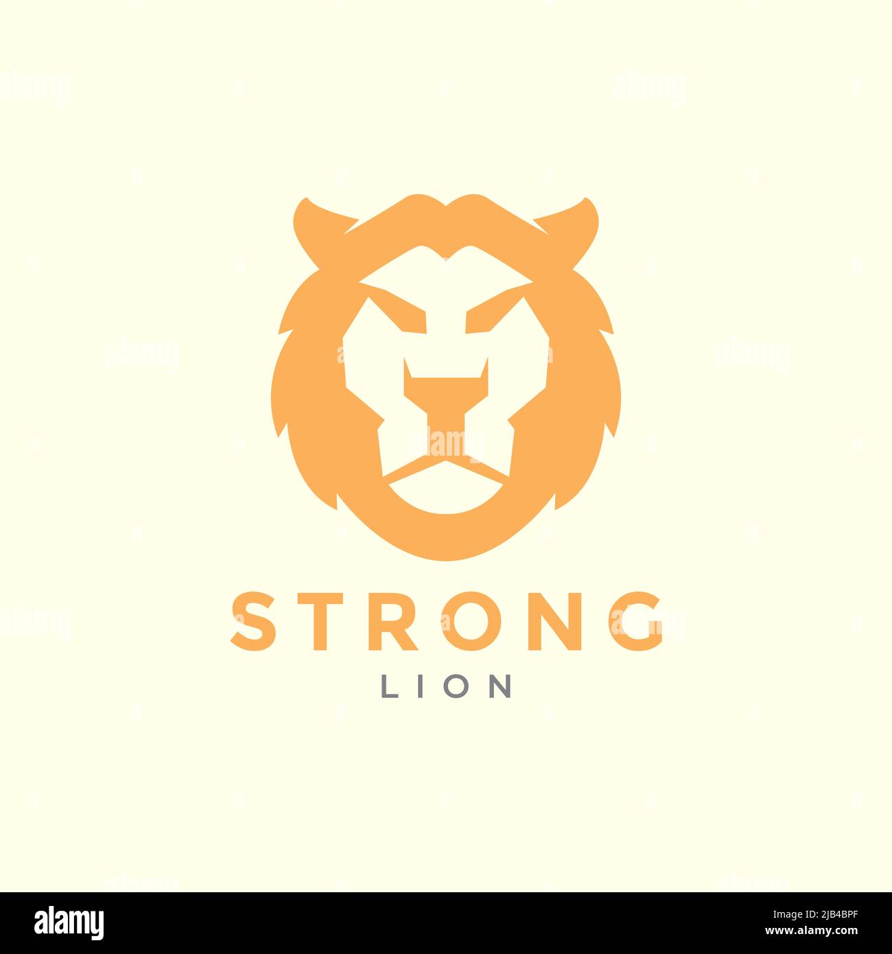 head strong lion modern minimalist logo design vector graphic symbol ...