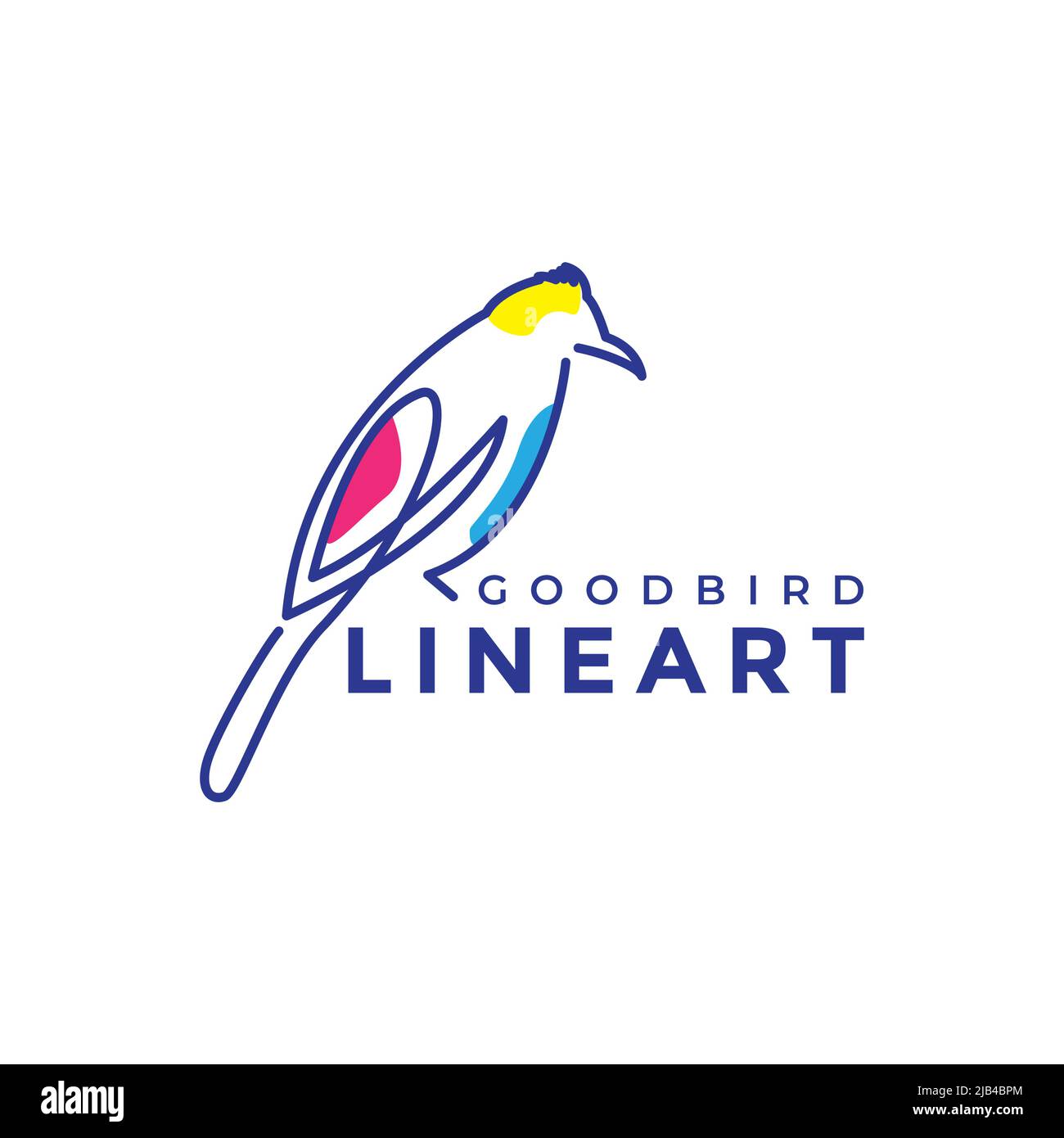 continuous line abstract beautiful bird logo design vector graphic ...
