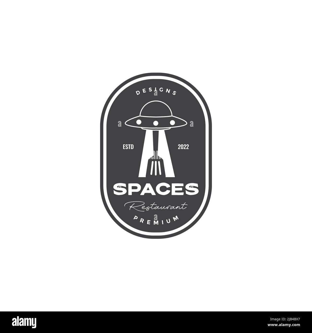 alien plane badge logo design vector graphic symbol icon illustration ...