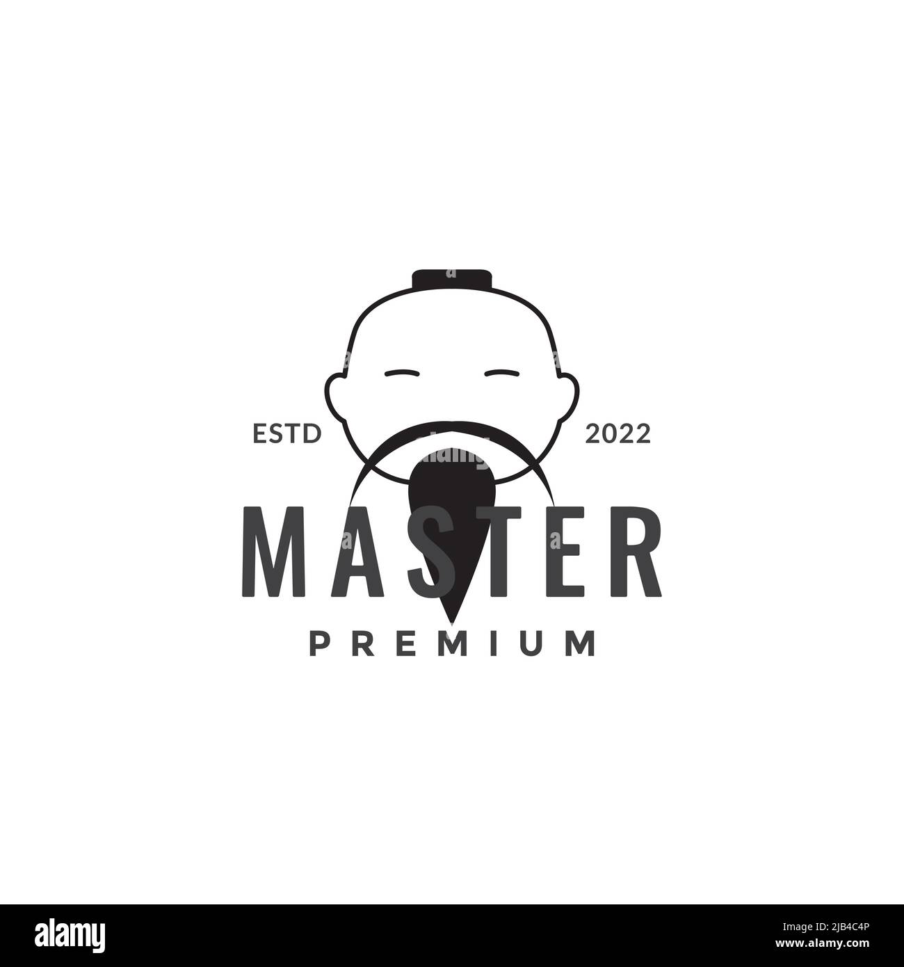 asian master teacher head logo design vector graphic symbol icon ...