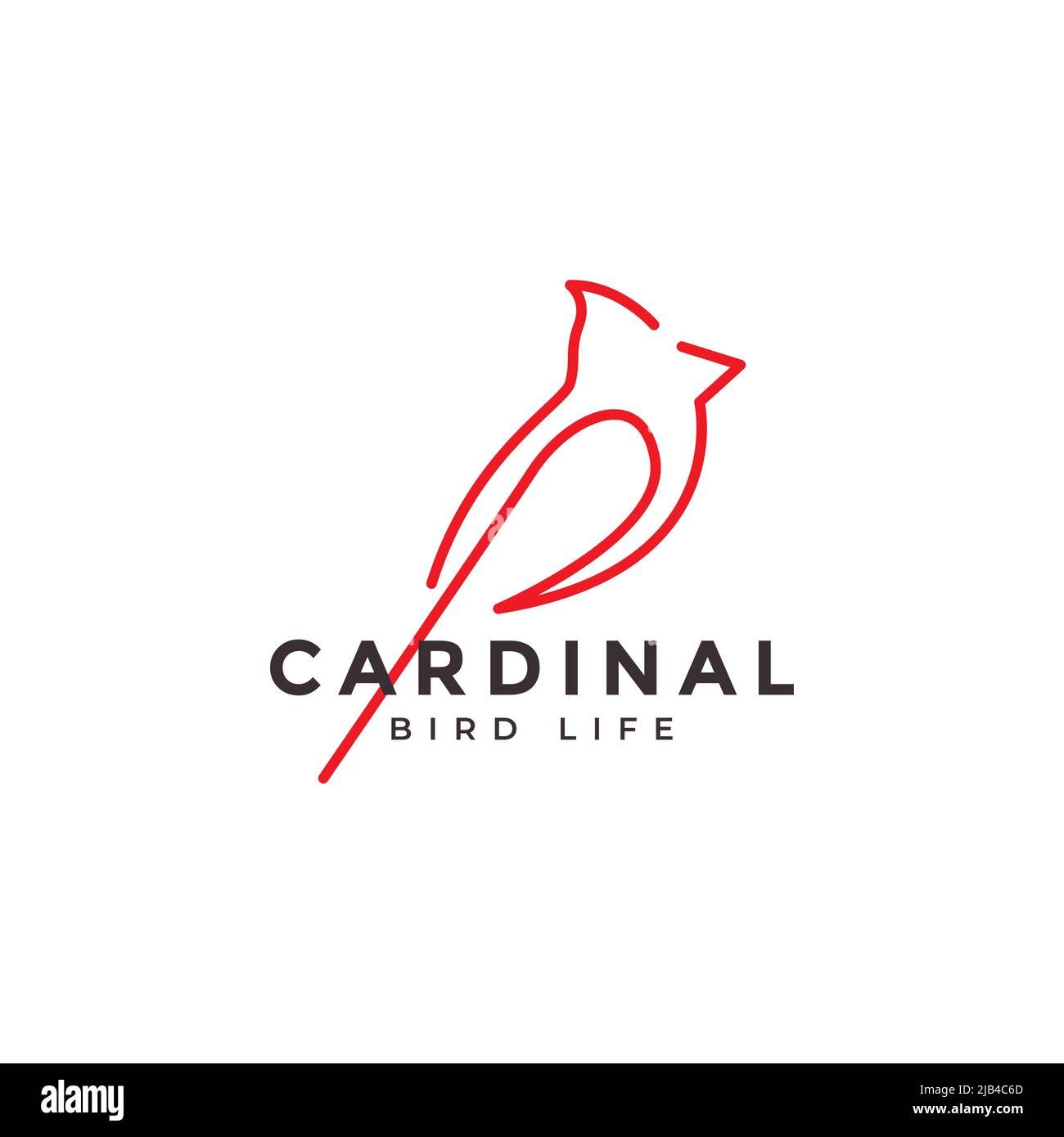continuous line bird cardinal logo design vector graphic symbol icon ...