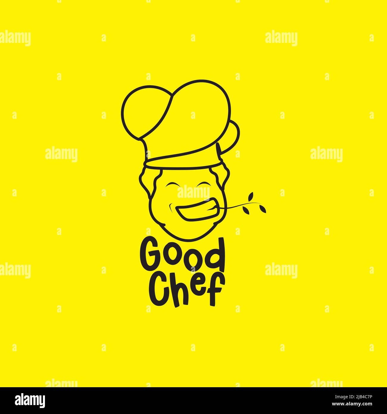 head chef big smile happy logo design vector graphic symbol icon ...