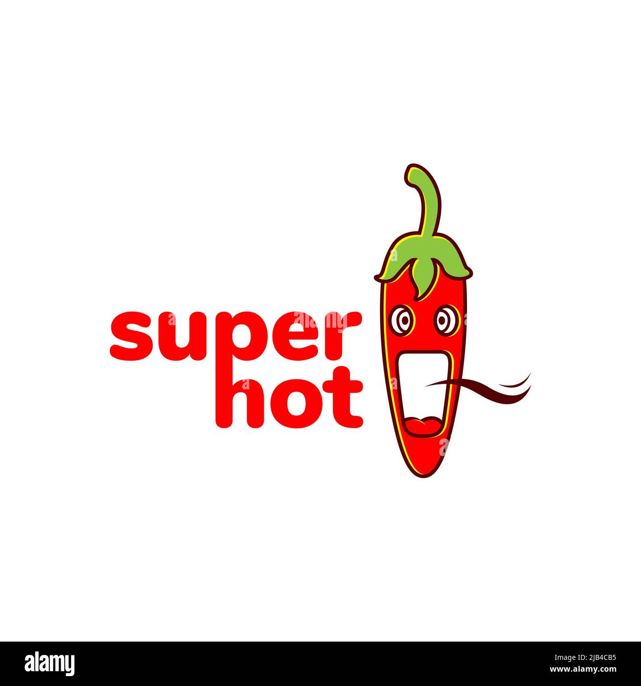 red chili cartoon shock hot spicy logo design vector graphic symbol ...