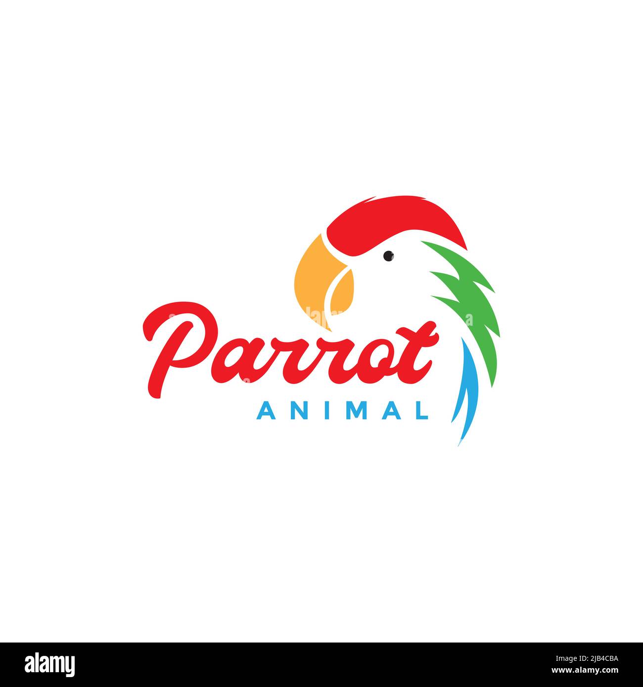 head parrot abstract colorful logo design vector graphic symbol icon ...