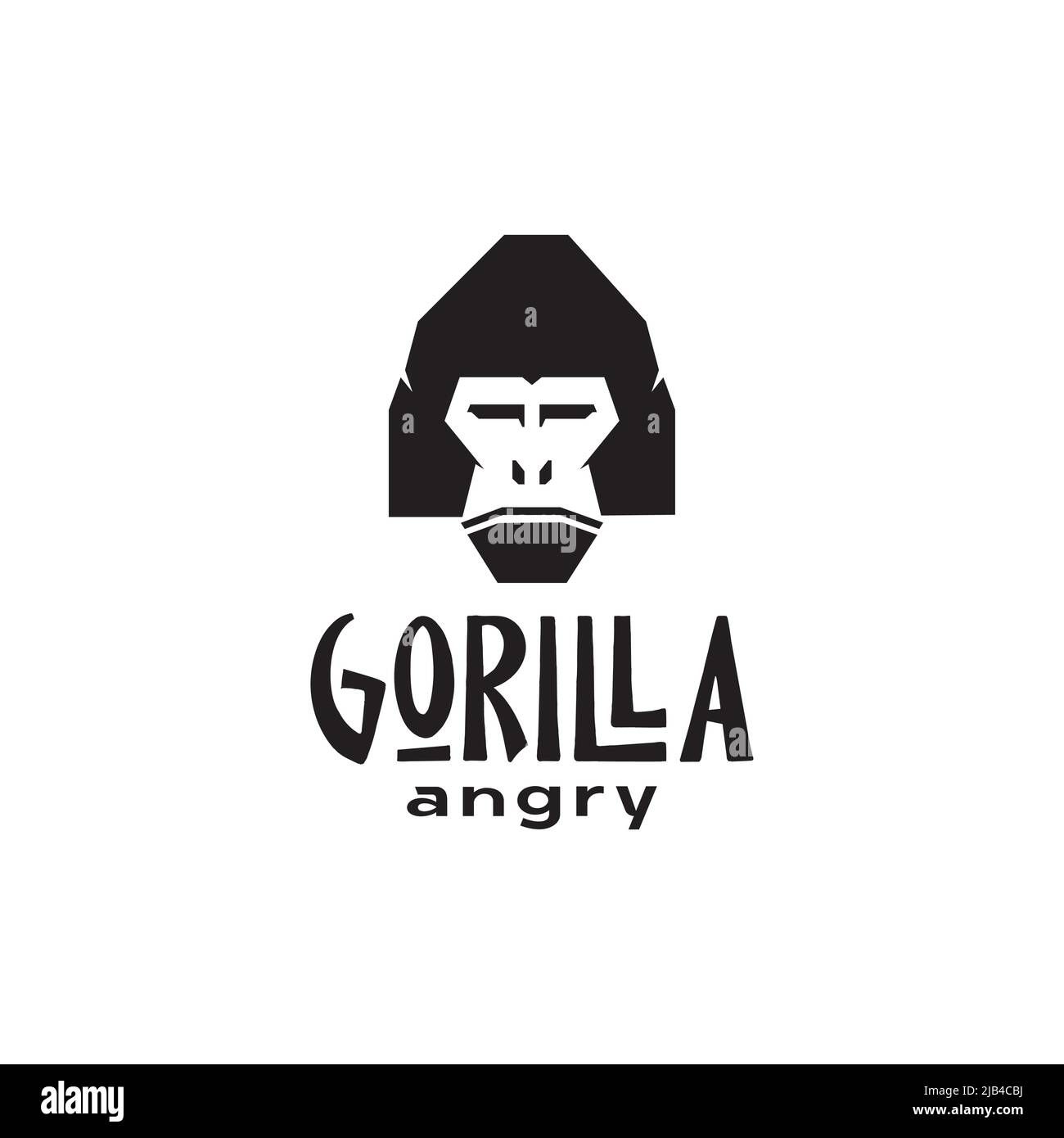 head modern angry gorilla logo design vector graphic symbol icon ...