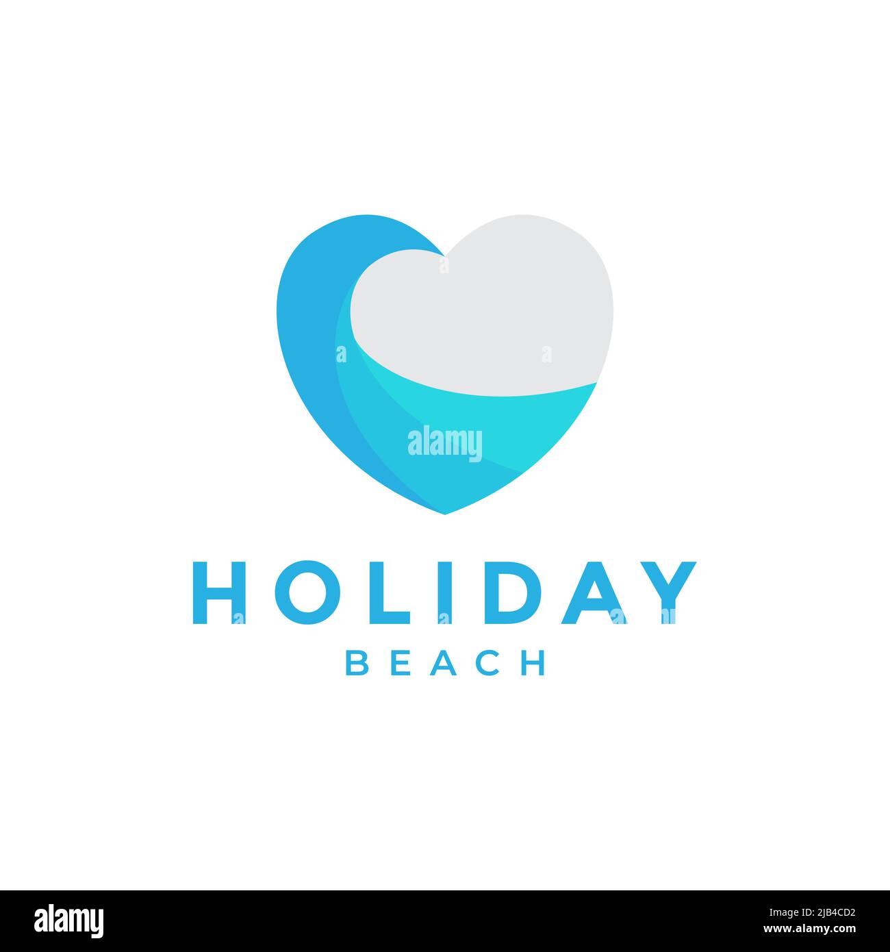 abstract love with wave logo design vector graphic symbol icon ...