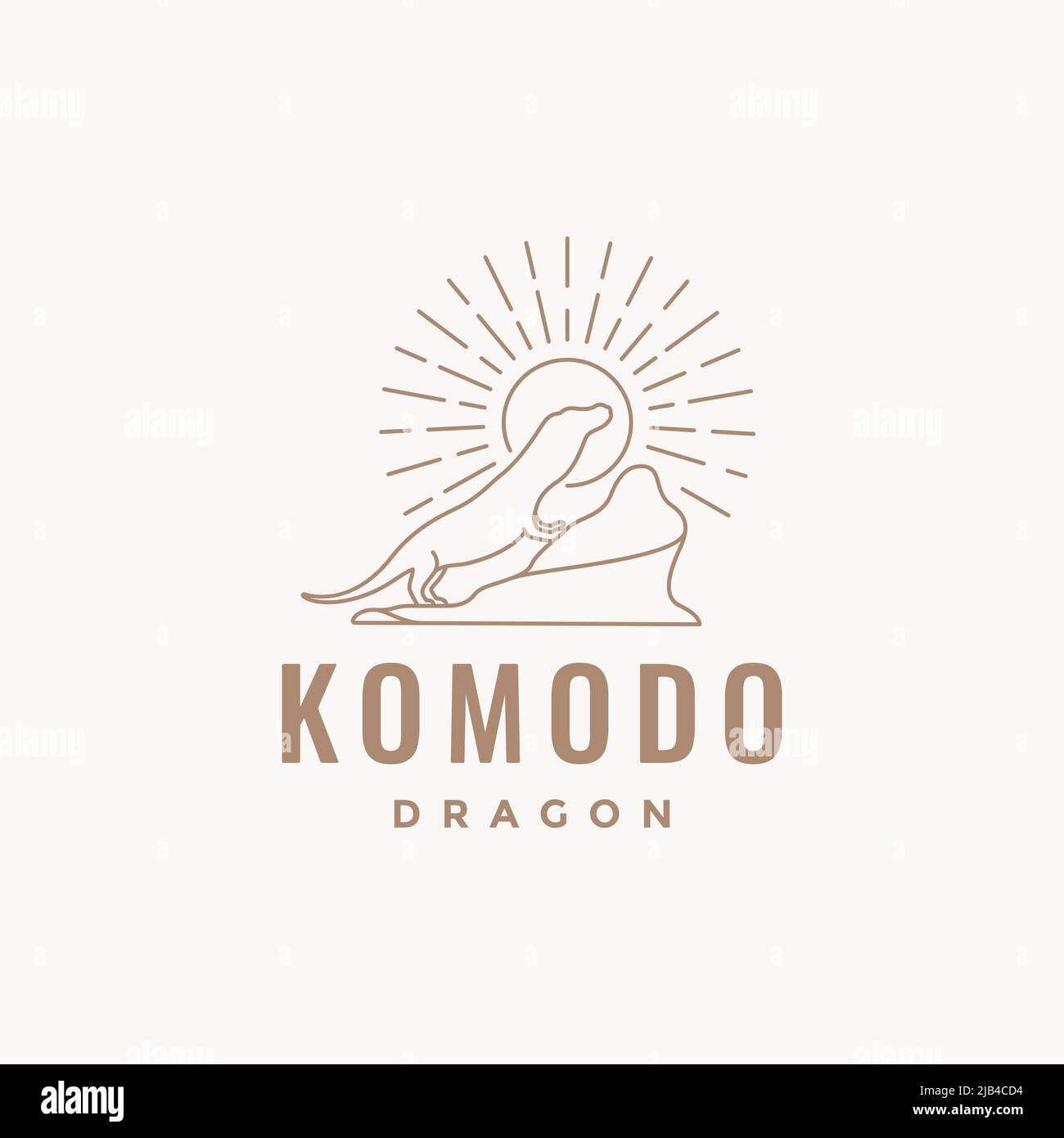 line animal beast komodo logo design vector graphic symbol icon ...