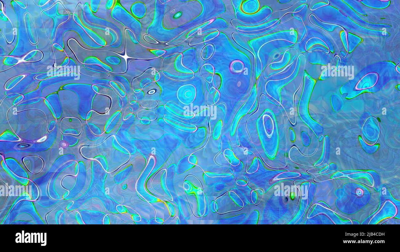Abstract luminous iridescent liquid background. Design, art Stock Photo ...