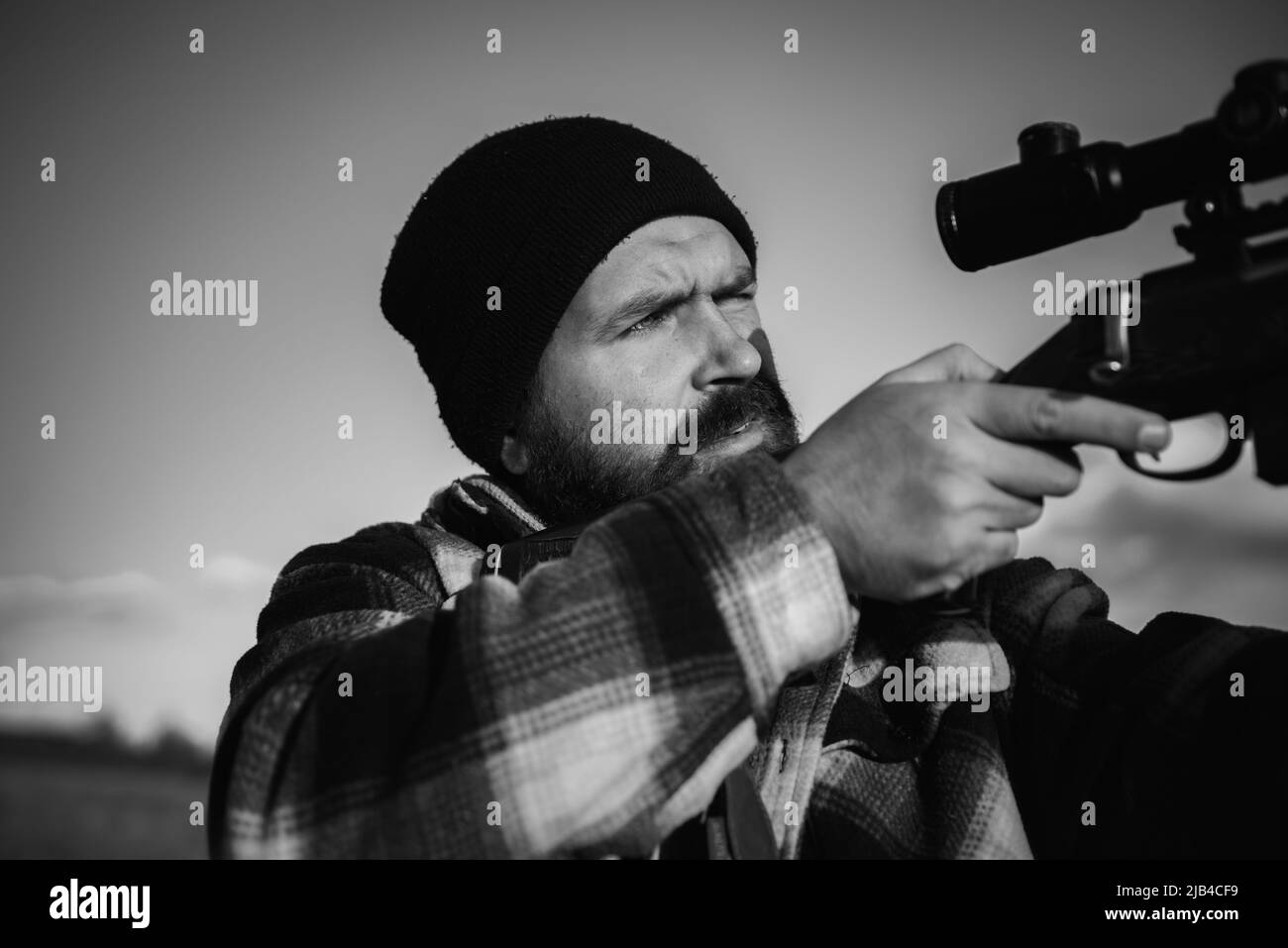 Hunting is the practice of killing or trapping animals. Hunter with ...