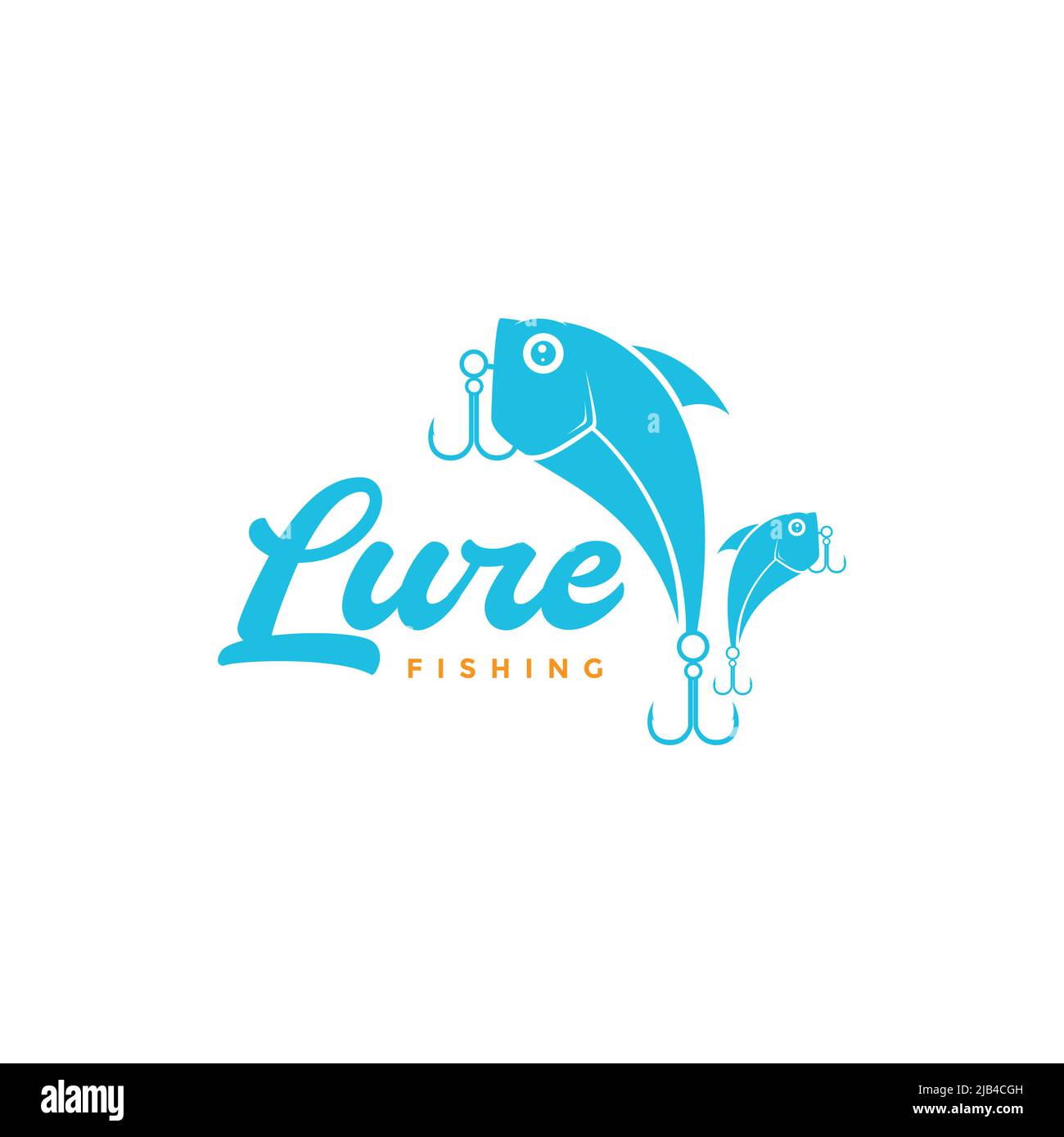 modern blue lure fishing logo design vector graphic symbol icon ...