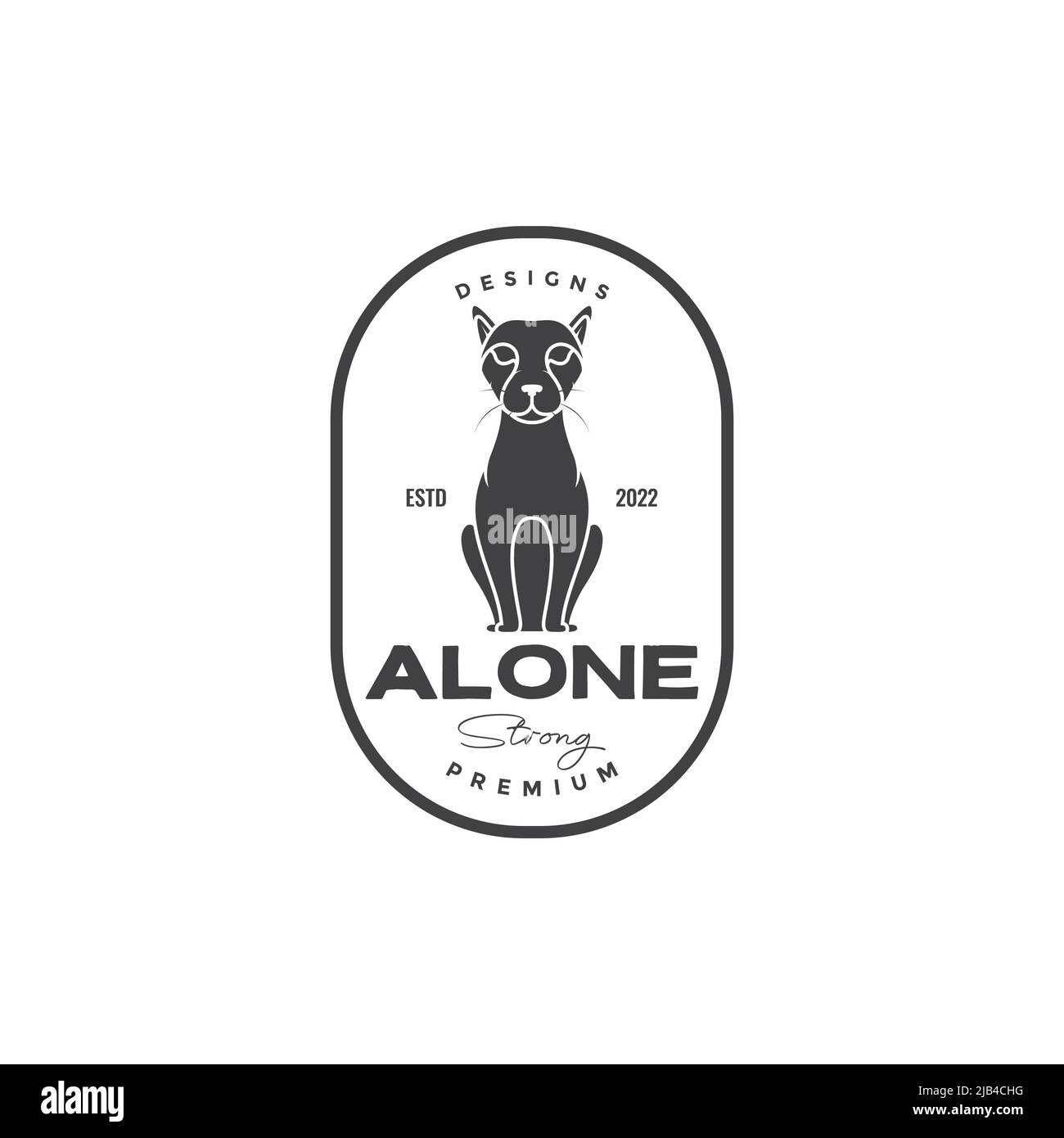 badge with leopard sit logo design vector graphic symbol icon ...