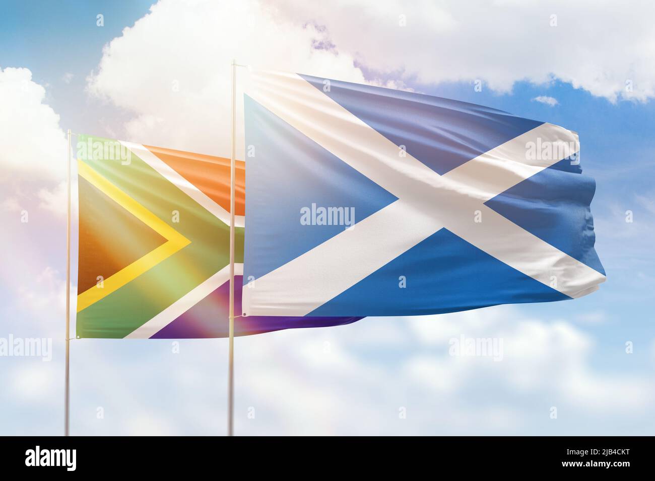 South africa scotland flags hi-res stock photography and images - Alamy
