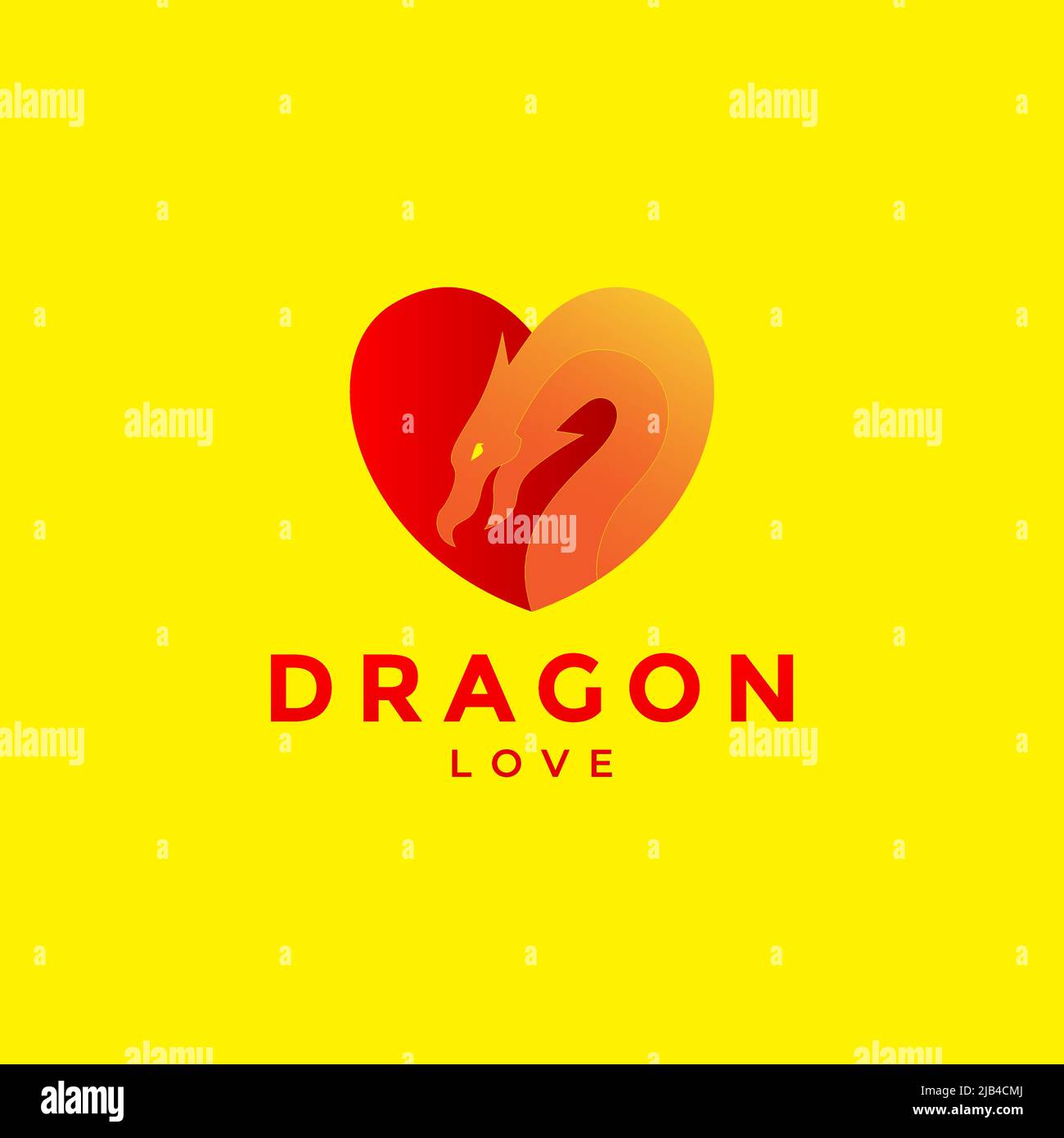 abstract dragon with love shape logo design vector graphic symbol icon ...