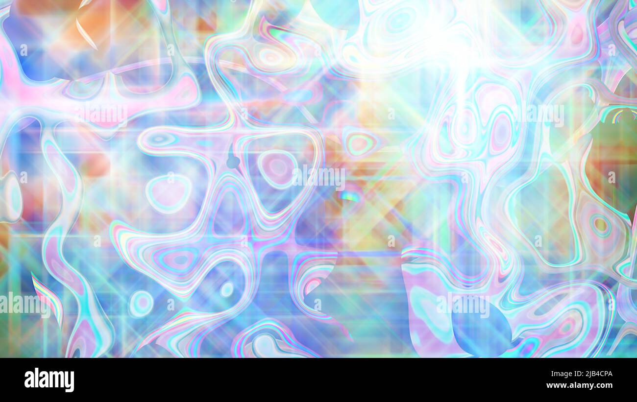 Abstract luminous iridescent liquid background. Design, art Stock Photo ...