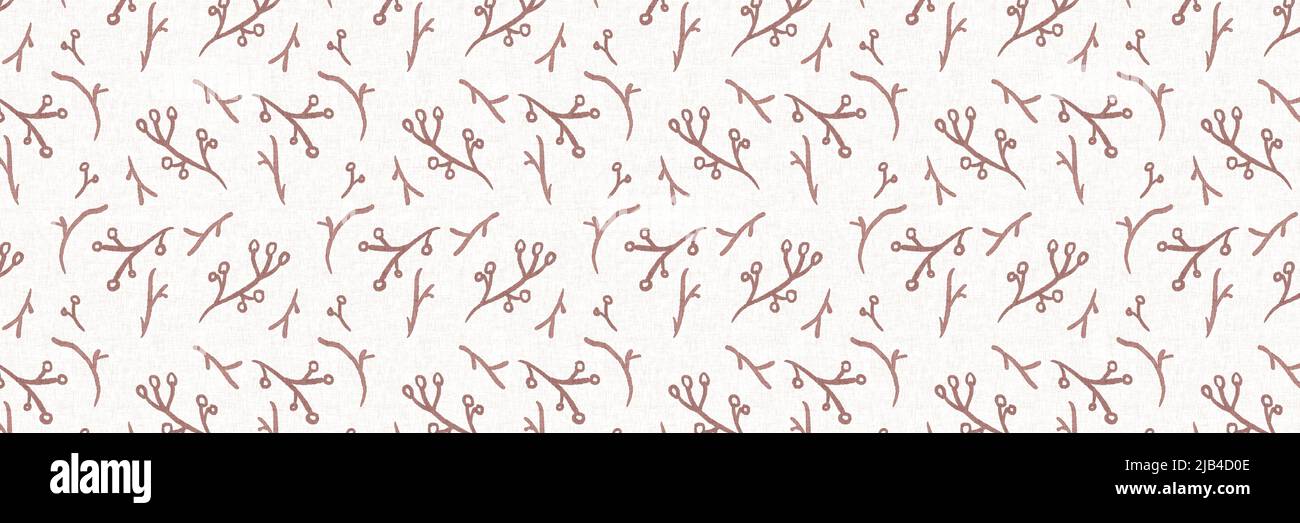 Gender neutral foliage leaf seamless raster border. Simple whimsical 2 ...