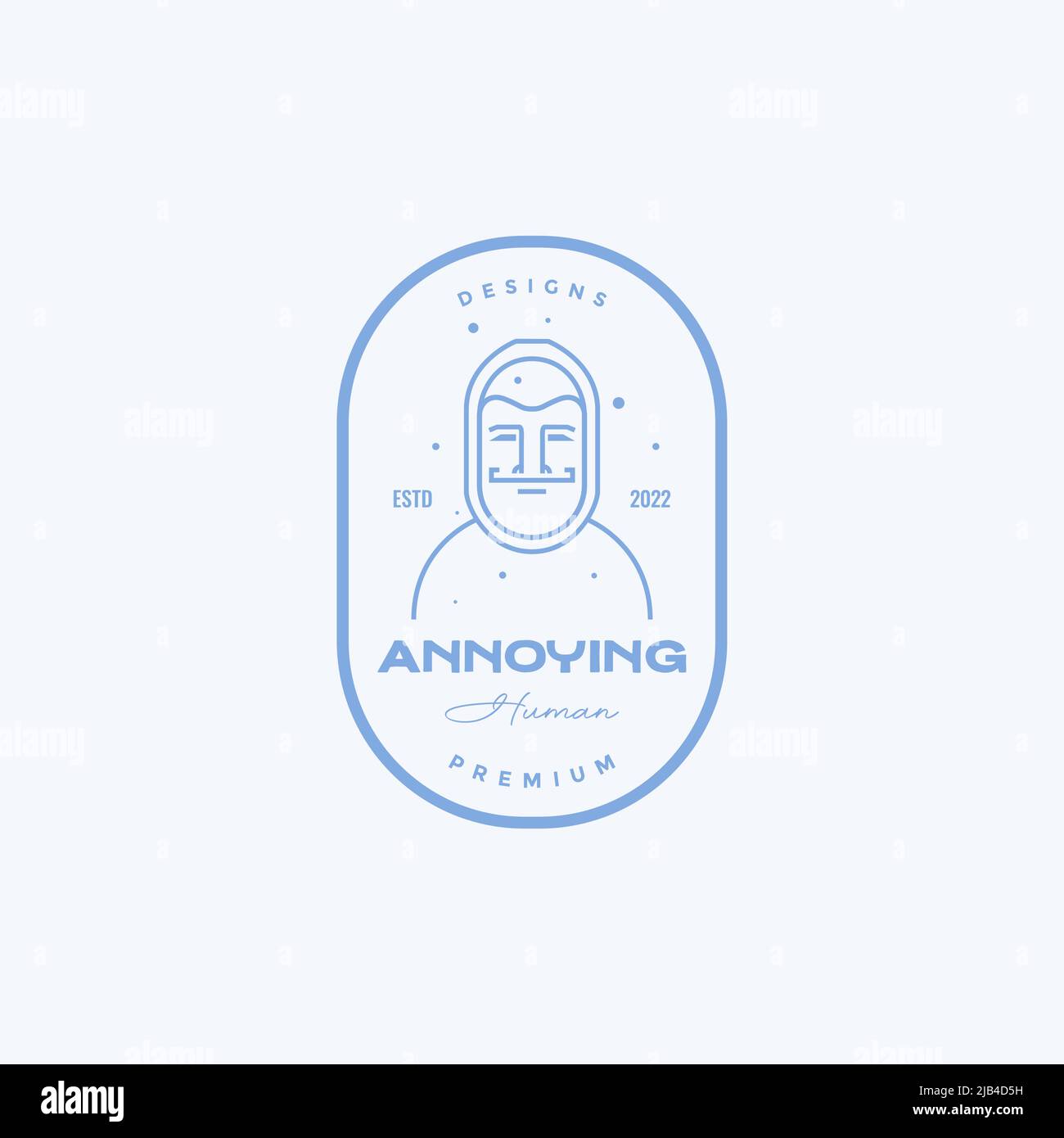 lines man smile annoying logo design vector graphic symbol icon ...