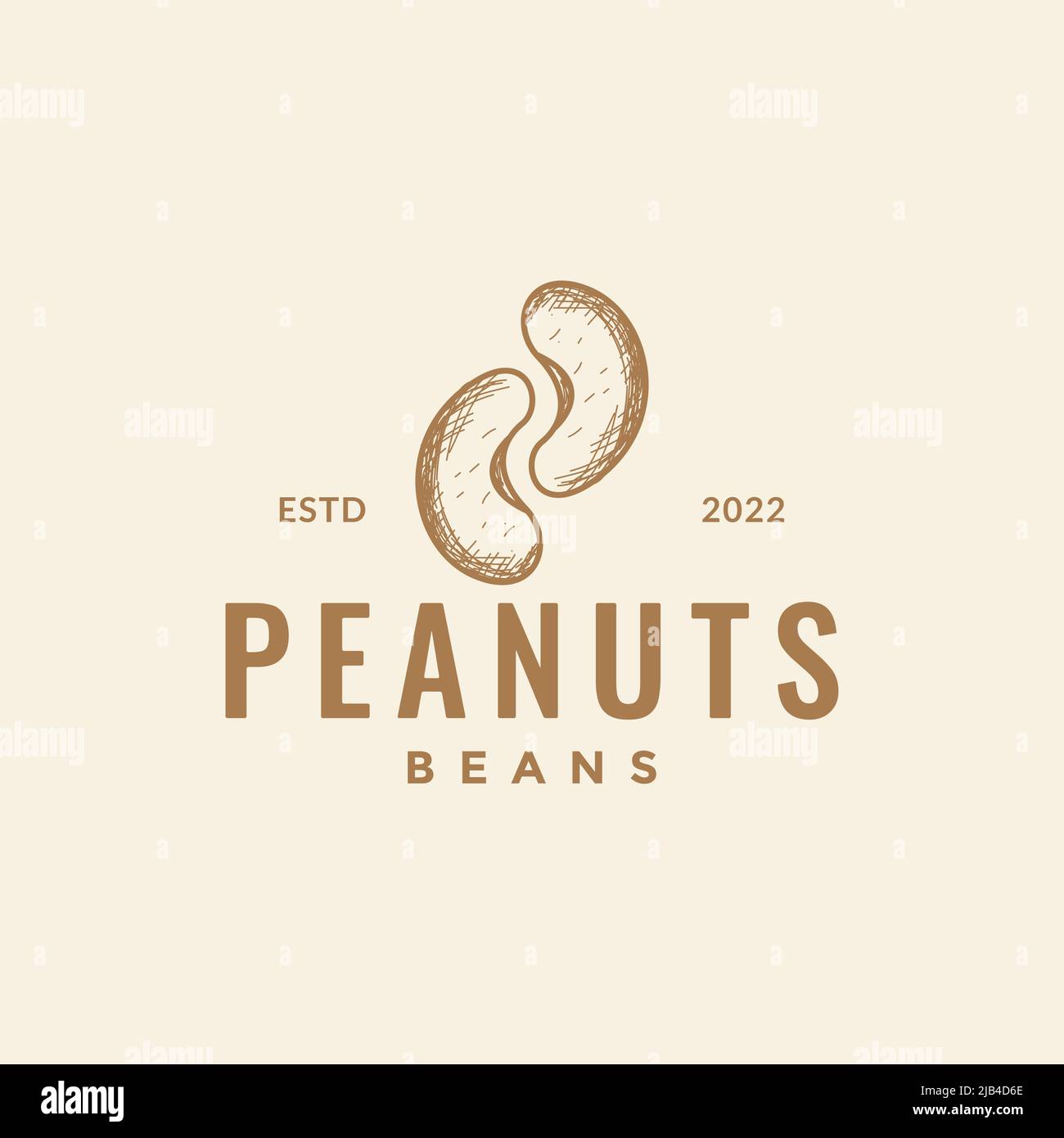 engrave beans peanuts logo design vector graphic symbol icon ...