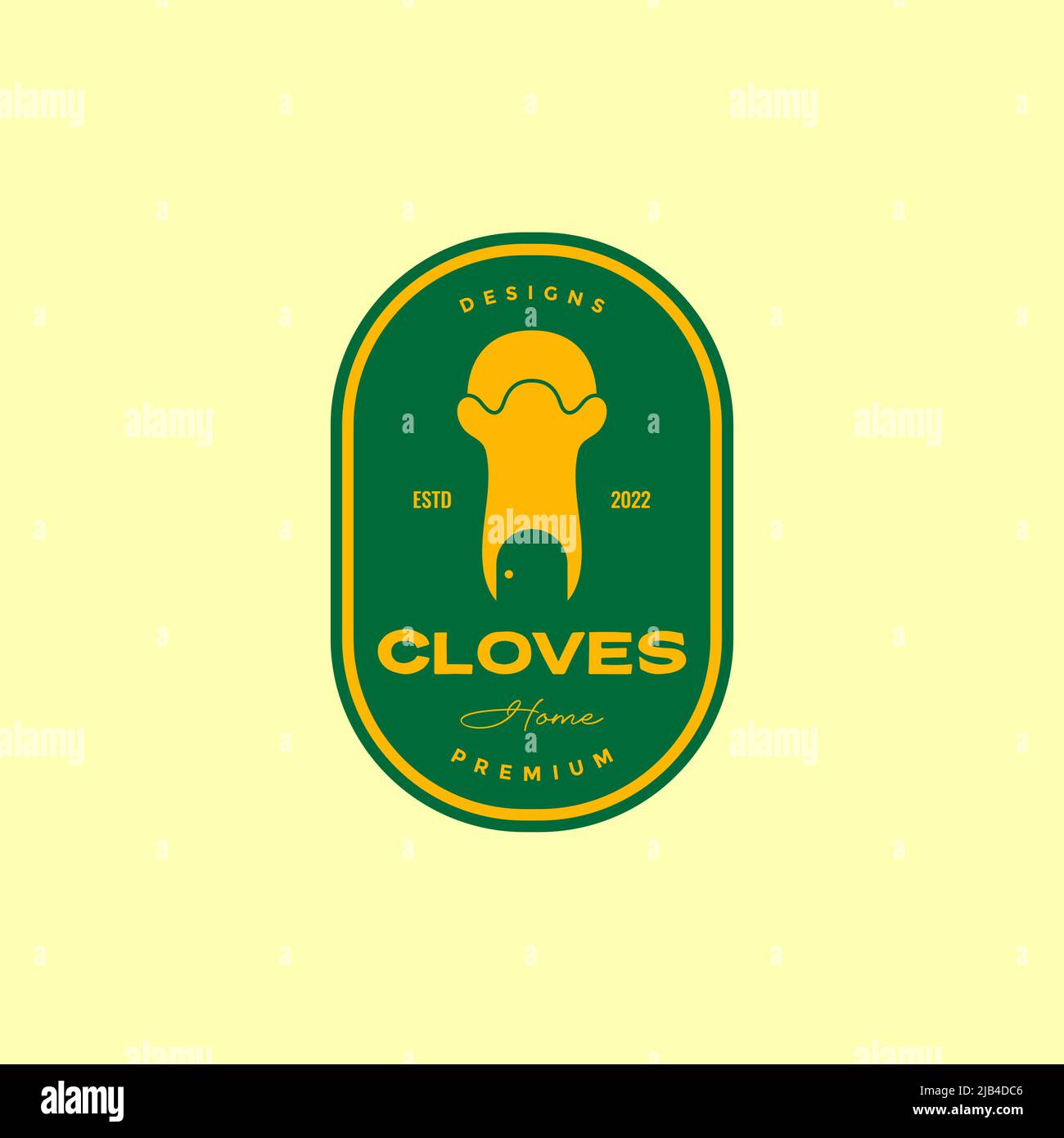 colored clove badge vintage logo design vector graphic symbol icon ...