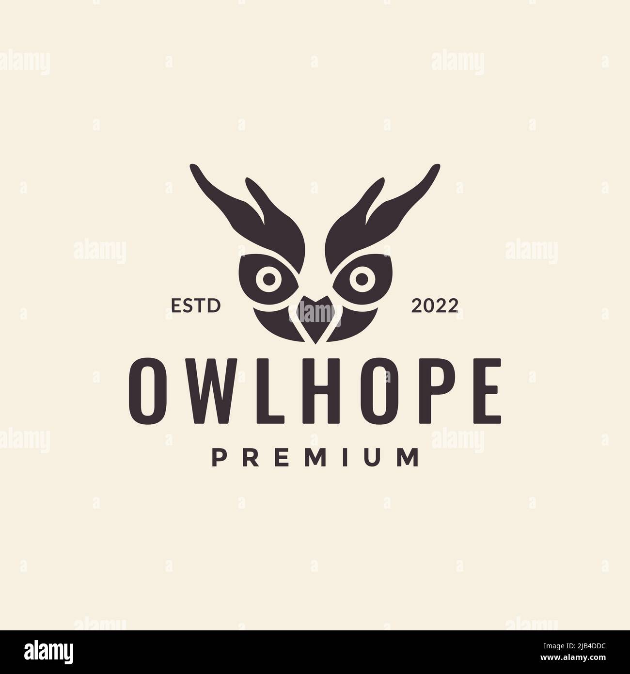 hands hope with owl bird logo design vector graphic symbol icon ...