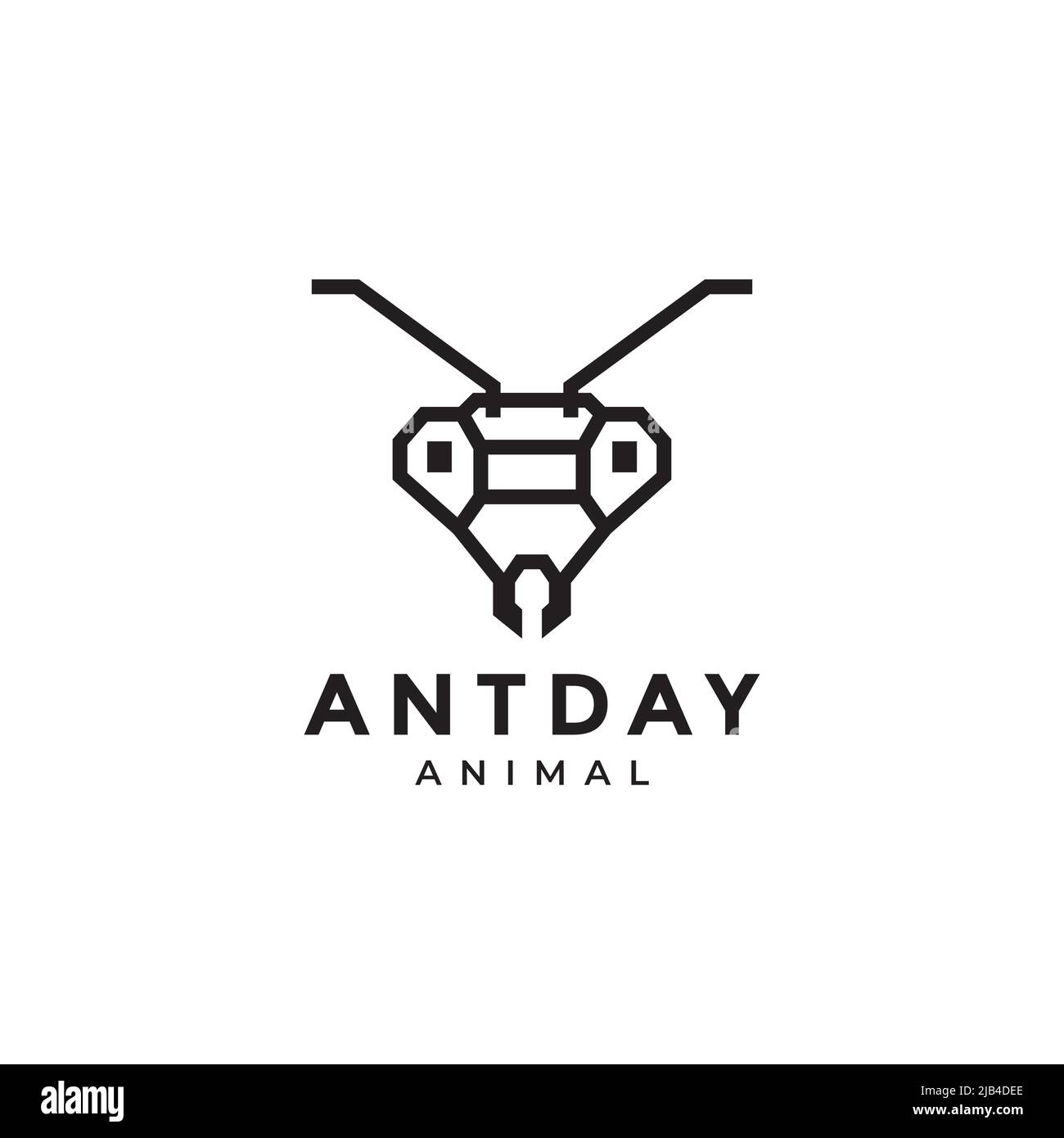 modern minimal head ant logo design vector graphic symbol icon ...