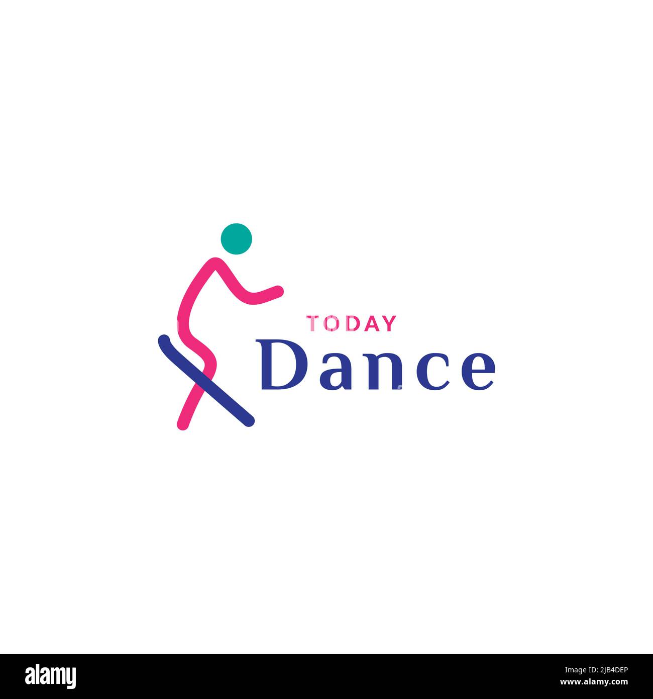 minimal abstract shape people dance logo design vector graphic symbol ...