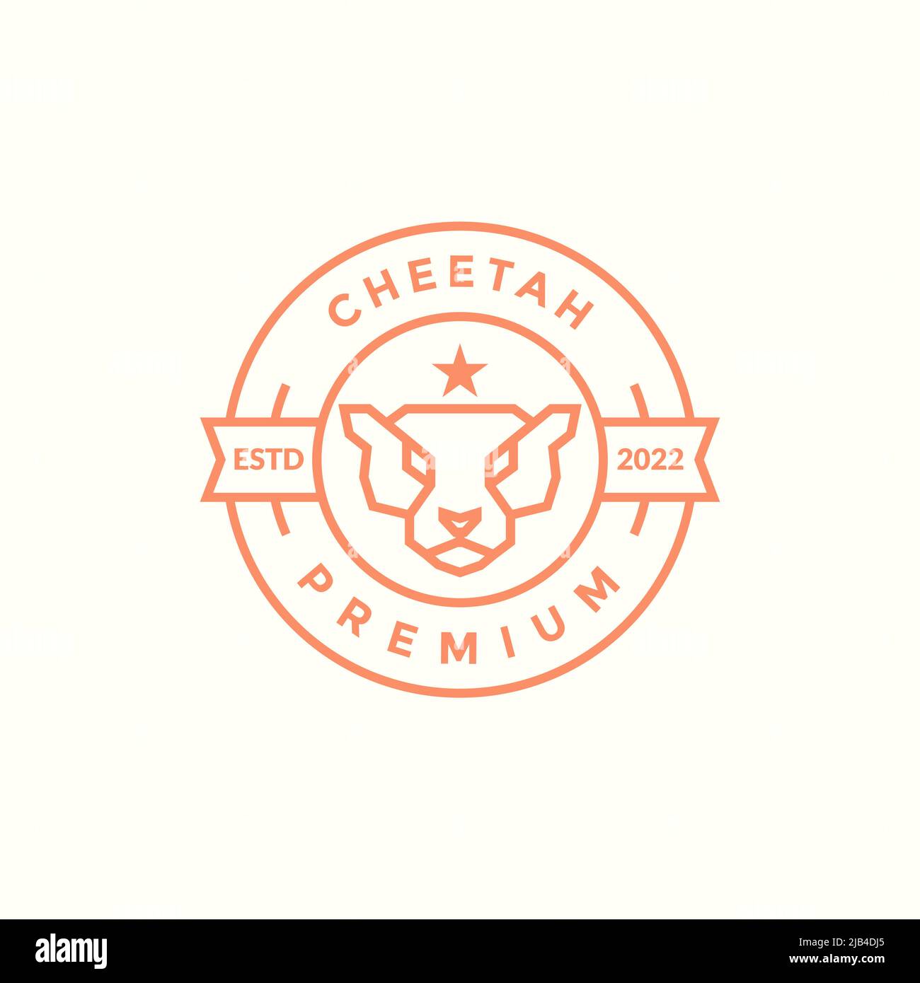 head line cheetah with badge logo design vector graphic symbol icon ...