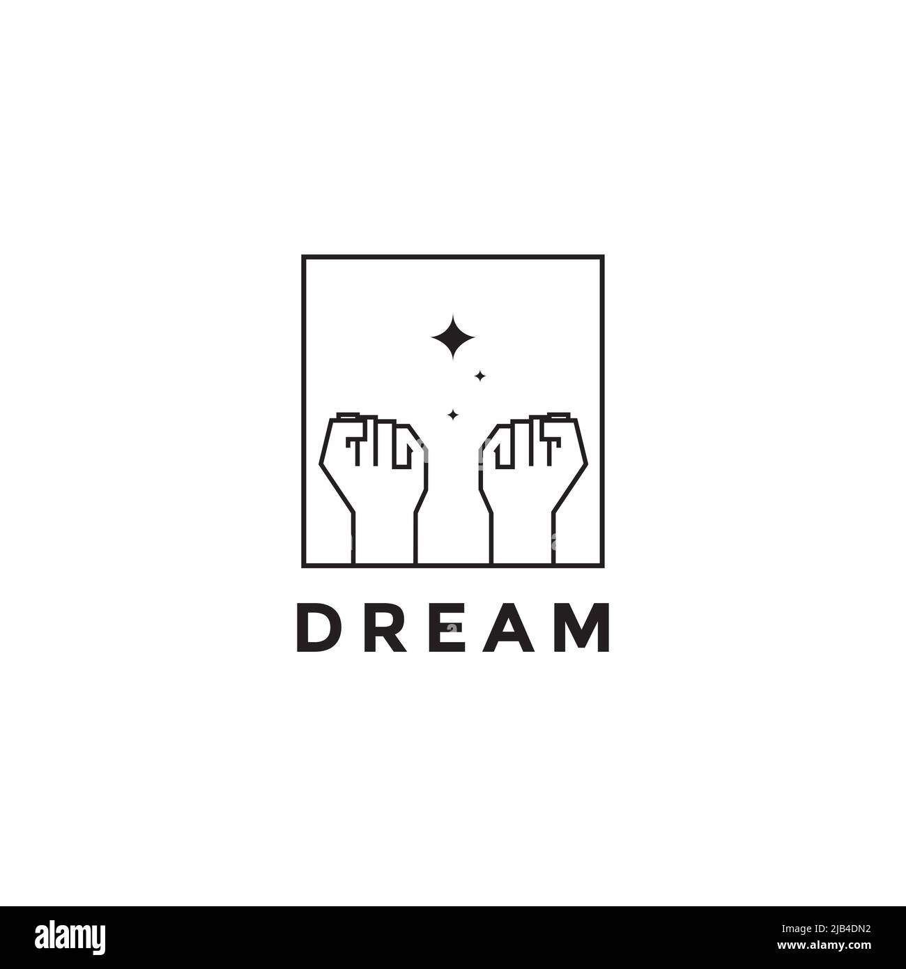 line holding hands spirit dream logo design vector graphic symbol icon ...