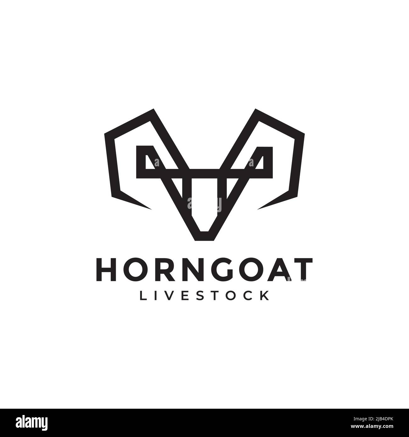 modern head and horn goat logo design vector graphic symbol icon ...